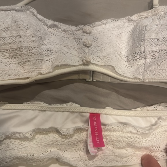 Victoria's Secret | Swim | Victorias Secret Small White W White Lace ...
